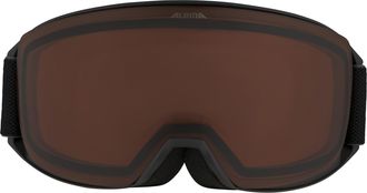 Alpina NAKISKA - Beschlagfreie, Extrem Robuste & Bruchsichere OTG Skibrille Mit 100% UV-Schutz F&uuml;r Erwachsene, black matt
