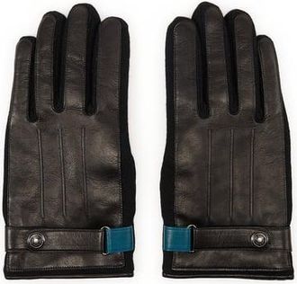Paul Smith Gants en cuir de mouton et laine