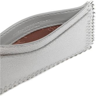 Stella McCartney Chain-Trimmed Grained Fabric Wallet - Gray