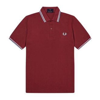 Fred Perry Twin-Tipped Poloshirt - - Tops - Herren - Rot - 3XS