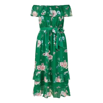 Yumi Midikleid f&uuml;r Damen, Schulterfrei (Gr&uuml;n)