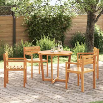 vidaXL Vidaxl - Chaises de jardin 4 pi&egrave;ces 50x53x80 cm Bois massif Acacia