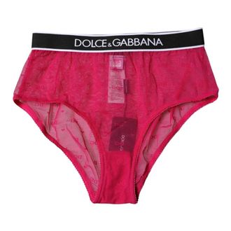 Dolce & Gabbana Femme, Sous-v&ecirc;tements, Rose, Taille: 38 FR Mid Waist Panty