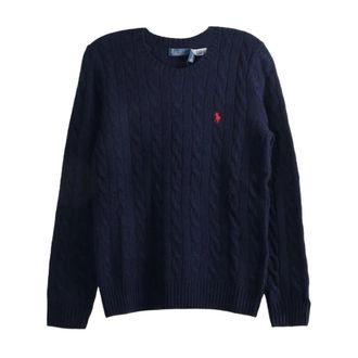 Polo Ralph Lauren Cable Knit Crewneck Sweater - - Knitwear - Damen - Blau - S
