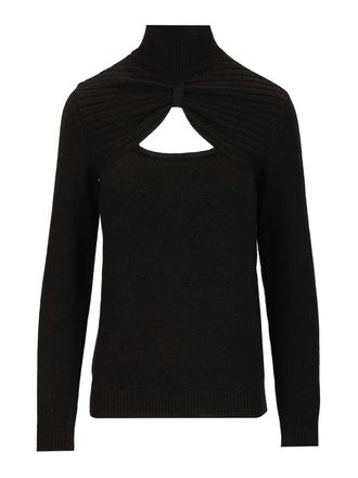 Valentino Garavani Pull Col Roul&eacute; - Noir