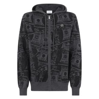 Philipp Plein Strick-Hoodie - - Sweatshirts & Hoodies - Herren - Schwarzk - M