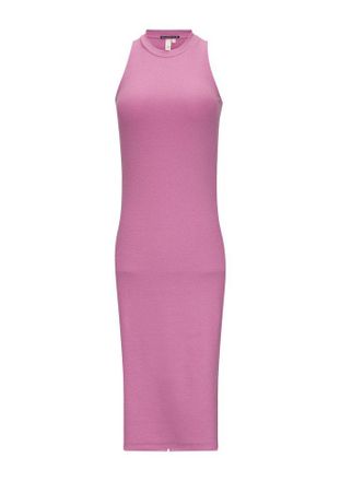 QS by s.Oliver Midikleid Kleid Elastisches Rippkleid im Slim Fit mit R&uuml;ckenausschnitt