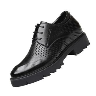 Generic Chaussures Habill&eacute;es &Agrave; Talons Compens&eacute;s Oxford Ajour&eacute;es, Respirantes, &Agrave; Lacets Et Antid&eacute;rapantes pour Affaires, Mariage Et Travail,10cm Height,41 EU