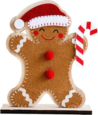 Generic Holiday Desk Centerpiece - Christmas Lebkuchendekoration, Cartoon Tisch Ornament Figurine, Adorable Decorative Skulpture | Playful Design with Joyful 