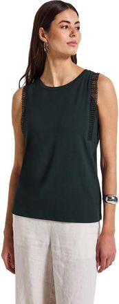 Street One Damen A323509 Top mit Häkeldetails, Pine Grove Green, 38