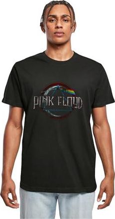Merchcode T-Shirt pour Homme Pink Floyd Dark Side of The Moon Circular Logo Tee Regular Fit 100% Coton Taille M, Noir, M