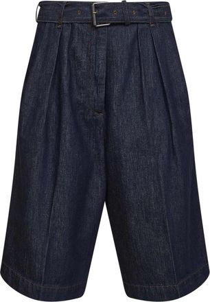 Dries Van Noten Femme, Shorts, Bleu, Taille: 38 FR Belted Denim Shorts