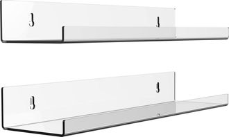 Generic Schwebende Acrylregale - selbstklebende Acryl-Schwebe-Regale | unsichtbare Wandregale | transparentes Acrylregal ohne Bohren | Lagerregal