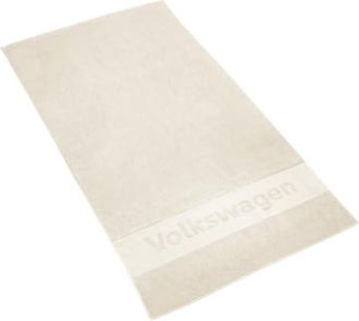 Volkswagen 330084501084 Badetuch Handtuch Strandtuch, Größe: 180x100cm, weiß, mit Schriftzug