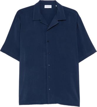 Family Fir$t Milano Family First, Homme, Chemises, Bleu, Taille: 2XL Revere Collar Shirt