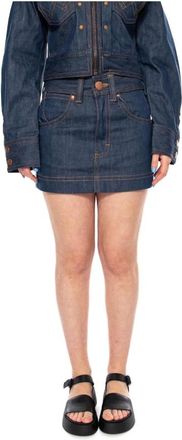 Wrangler Femme, Jupes, Bleu, Taille: 40 FR Super Regular Skirt