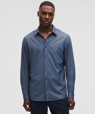 lululemon Commission Langarmshirt für Männer - Größe XS in Enzyme Dye Club Blue