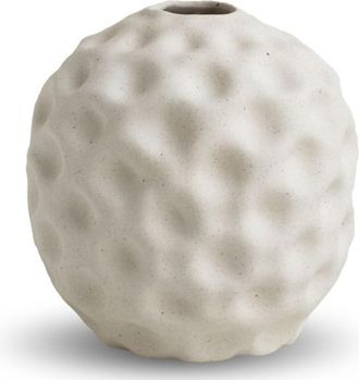 Cooee Design Vase, Flower vase - Seedpod - Ceramic - Colour: Vanilla/Cream White - (Diameter x Height) 14 x 14 cm