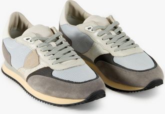 Philippe Model Baskets Blville en cuir et coton m&eacute;lang&eacute;s