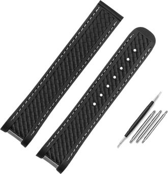 Generic TYKHGFS 20mm 21mm Gummi -Silikon -Uhrengurt für 300 AT150 Aqua Super Light 8900 Stahlschnalle Blue Watchband Bravelets