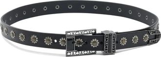 Golden Goose G&uuml;rtel - Floral Studded Belt - Gr. 90 - in Schwarz - f&uuml;r Damen