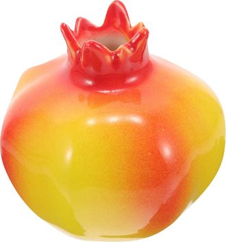 Artibetter Keramik Granatapfelvase Hydroponik Blumendekoration Schmale Tischvase Wohnzimmer Büro Wohnaccessoire