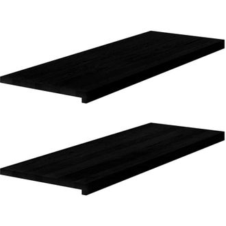 vidaXL Vidaxl - Fensterbänke 2 Stk. Dunkelbraun 110x40x2 cm Massivholz Eiche