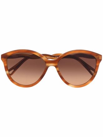 Chlo&eacute; lunettes de soleil &agrave; monture oversize - Marron