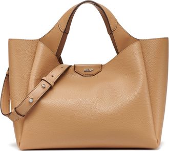 DKNY Womens WILLA Satchel 100% Polyurethane, Cappucino