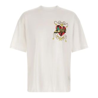 Amiri Homme, Tops, Blanc, Taille: 2XL T-shirt Coeur