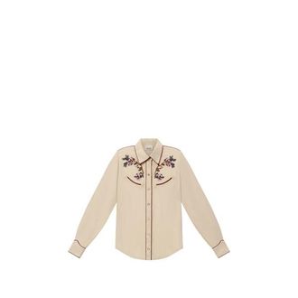 Isabel Marant Chemise Yzea western en cady avec perles