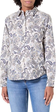 GANT Damen REG Paisley COT Voile Shirt Bluse, Blau, 44