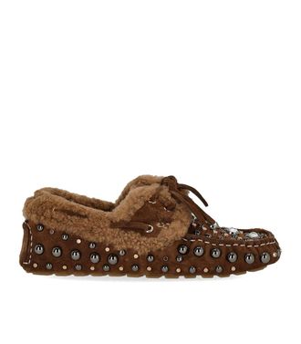 Strategia MOCASSIN VELOUR AVEC CLOUS CHAMEAU STRATEGIA