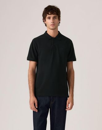 Levi's Original - Gestreiftes Polo-Teddykleid in Schwarz