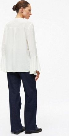 s.Oliver Langarmbluse Bluse Cr&ecirc;pe-Bluse mit Volants