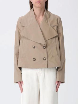 Emporio Armani Femme, Manteaux, Beige, Taille: 44 FR Eagle Club Popeline Blouson Crois&eacute;