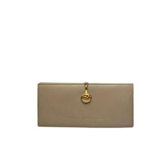 Gucci Portefeuille en cuir vintage Pre-owned - Femme - Pre-owned - Gris - Taille: ONE Size