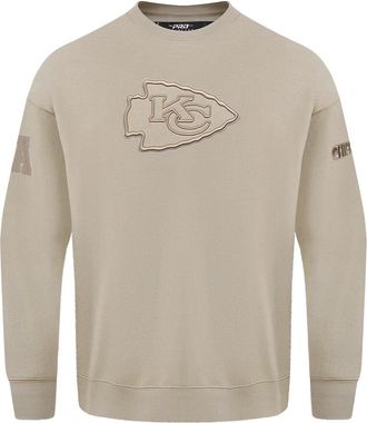 Pro Standard Mens NFL Kansas City Chiefs Neutral Crewneck Sweatshirt Taupe XL