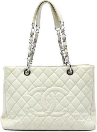 Chanel Pre-owned The Grand Shopping Tote - Femme - Pre-owned - Blanc - Taille: ONE Size
