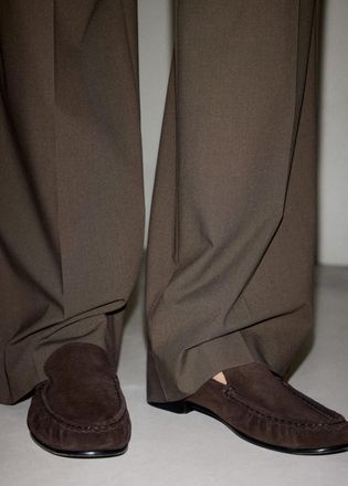 Mango Mokassins aus Rauleder mit Raffdetails schokolade - Damen - 35 - MANGO