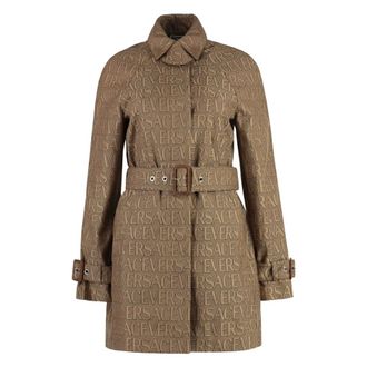 Versace Femme, Manteaux, Beige, Taille: 36 FR Trench-coat en coton