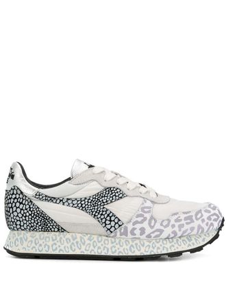 Diadora baskets &agrave; imprim&eacute; l&eacute;opard - Blanc