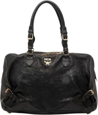 MCM Pre-owned Visetos Schultertasche - - Pre-owned - Damen - Schwarzk - ONE SIZE