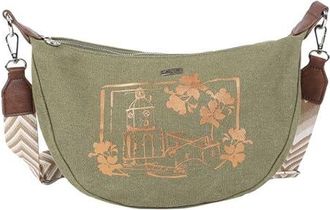 Les Tropeziennes Les Tropeziennes par M.Belarbi | Sac bandoulière Oliana | Sac femme crossbody taille moyenne en toile de coton décor brillant | 28 x 19 x 8 cm | Color