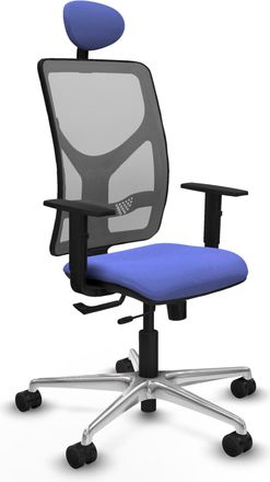 Piqueras y Crespo Isomalla Motilla Stuhl mit 1D-Armlehnen, h&ouml;henverstellbarer Lendenwirbelst&uuml;tze und festem Kopfteil, ausgestattet mit Syncro/Traslack und Schneideschau