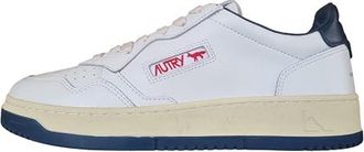 Autry Chaussures Sneakers Homme en Cuir Kitsune AULM MK01 Blanc-Noir, Blanc/bleu, 40 EU