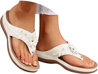 Generic Sandales orthop&eacute;diques pour femme - Tongs confortables avec soutien de la vo&ucirc;te plantaire - Sandales d&eacute;t&eacute; d&eacute;contract&eacute;es - Sandales compens&eacute;es habill&eacute;e