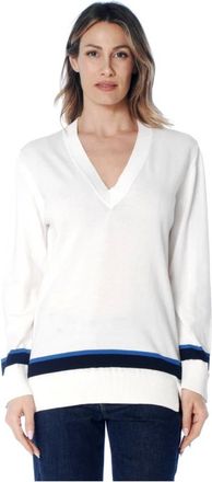 Alpha Studio Femme, Pulls, Multicolore, Taille: 38 FR Maglia scollo a v manica lunga