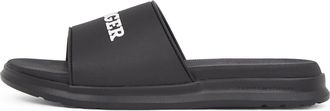 Tommy Hilfiger Herren Badeschuhe Dual Density Pool Slide mit Logo, Schwarz (Black), 40