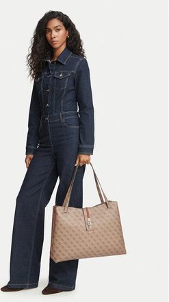 Guess Handtasche Yvonne Logo Travel TWLB23 78024 Braun